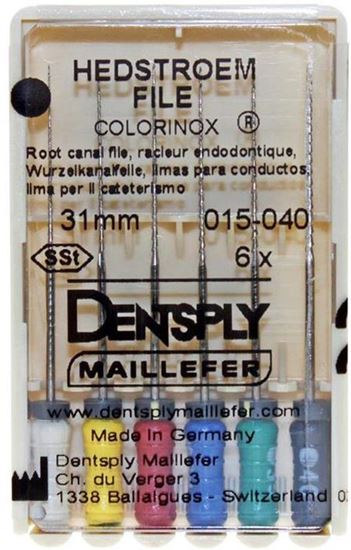 Hedstroem File Colorinox (H files, Н-файлы) 31мм Dentsply Maillefer ...